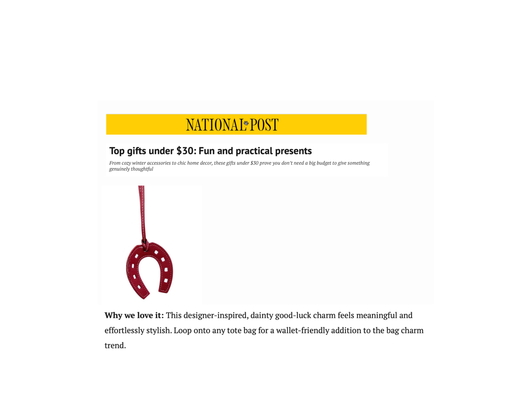 National Post - Top Gifts Under $30: Fun and practical presents – Jane ...